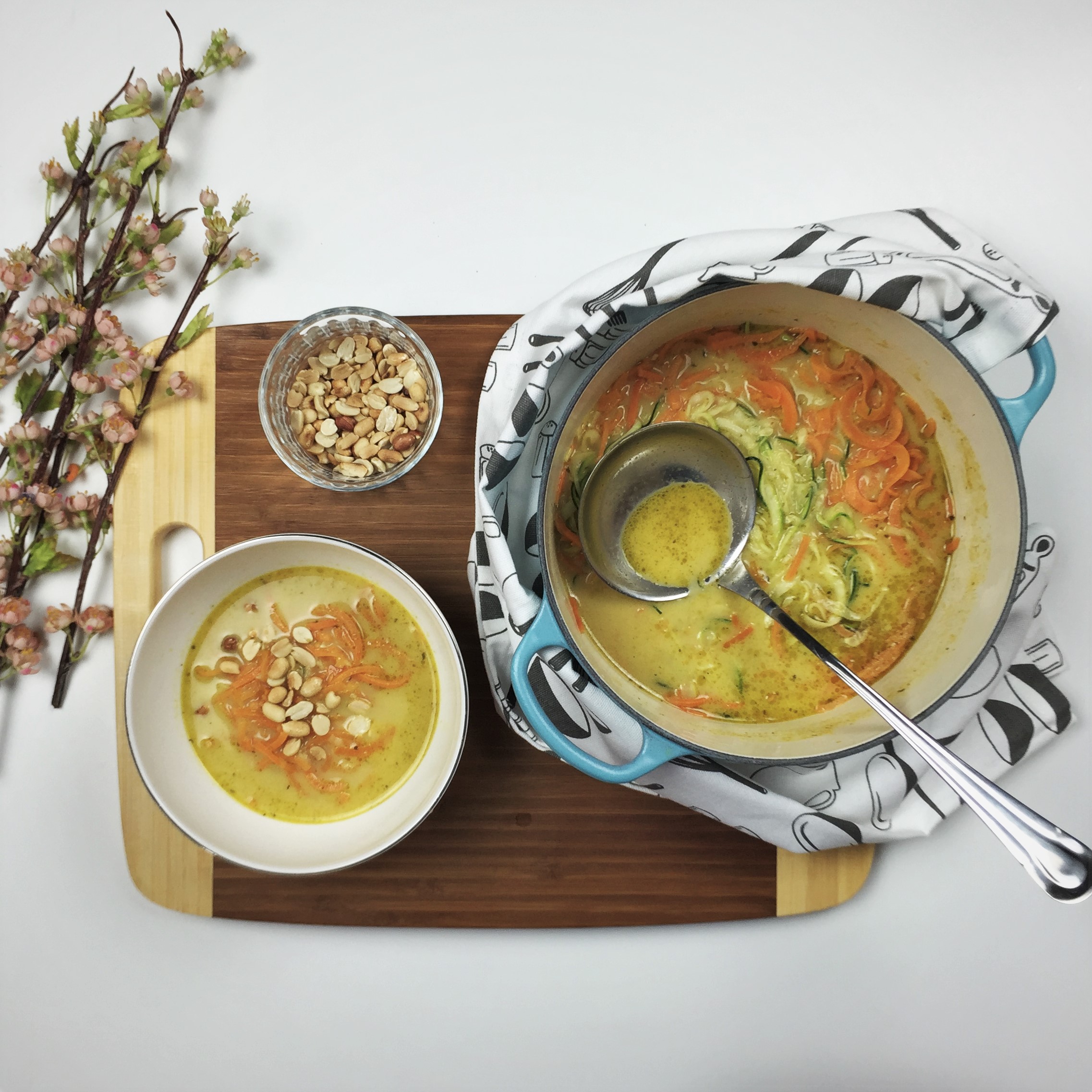 Thai Spiralized Vegetable Noodle Soup Recipe | Veggiebuzz